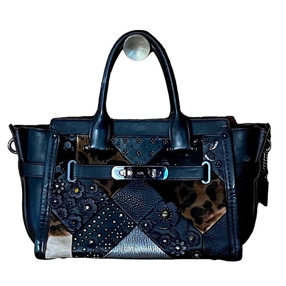 Coach | Bags | Coach Swagger Leather 27 Bag Two Handles Quilted Tearose ...